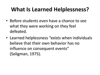 Learned Helplessnes | PPTX