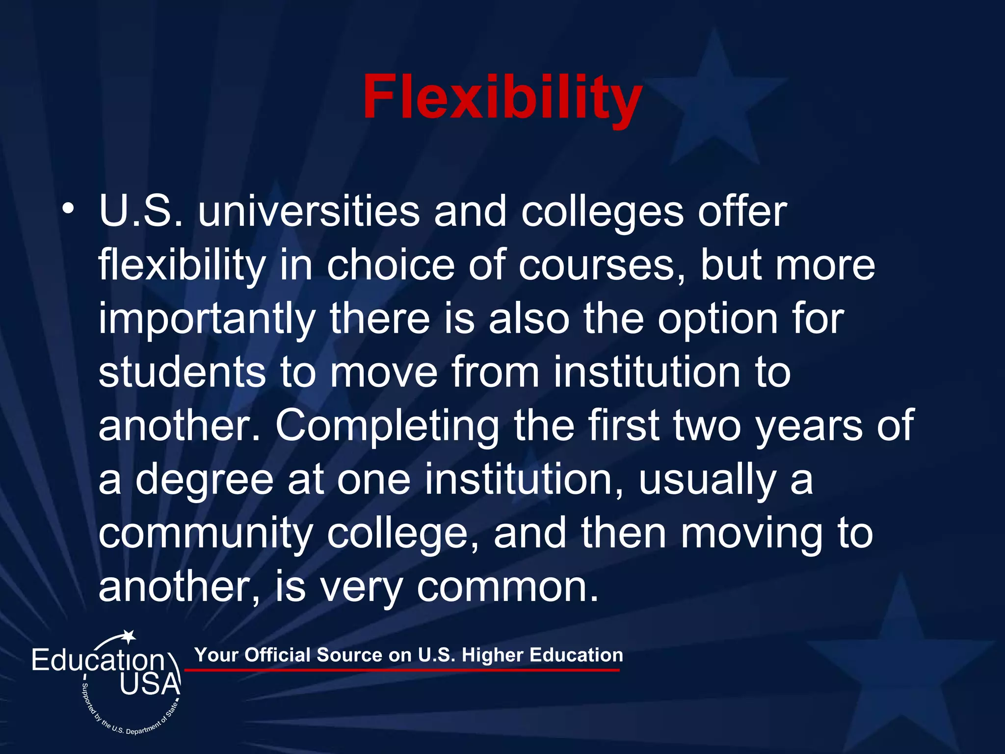 EducationUSA U S Higher Education System Explained | PPT