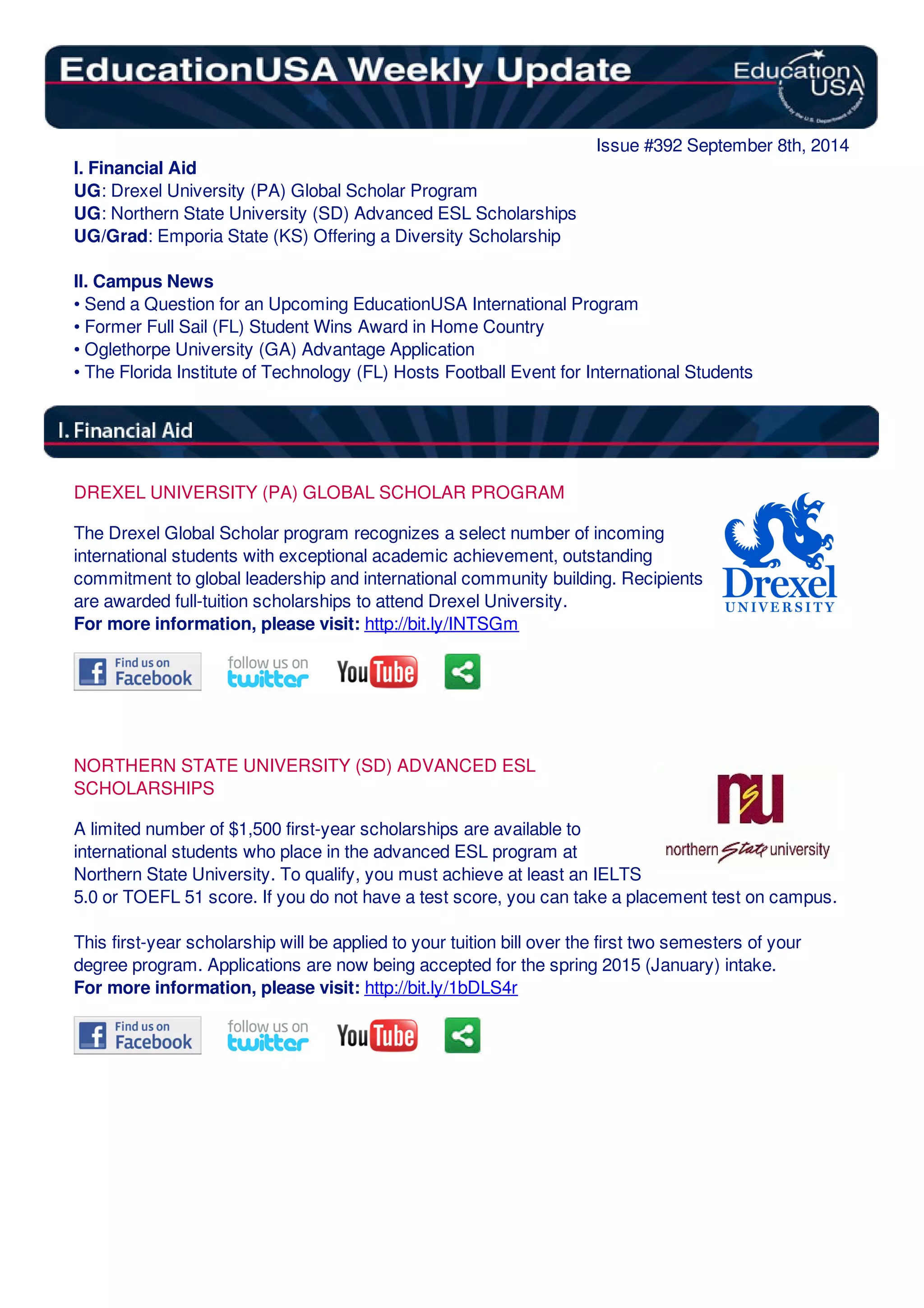 Weekly Update Issue, #392 September 8, 2014 | PDF