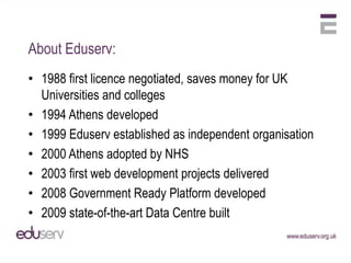 BIS partner day - Eduserv presentation | PPT