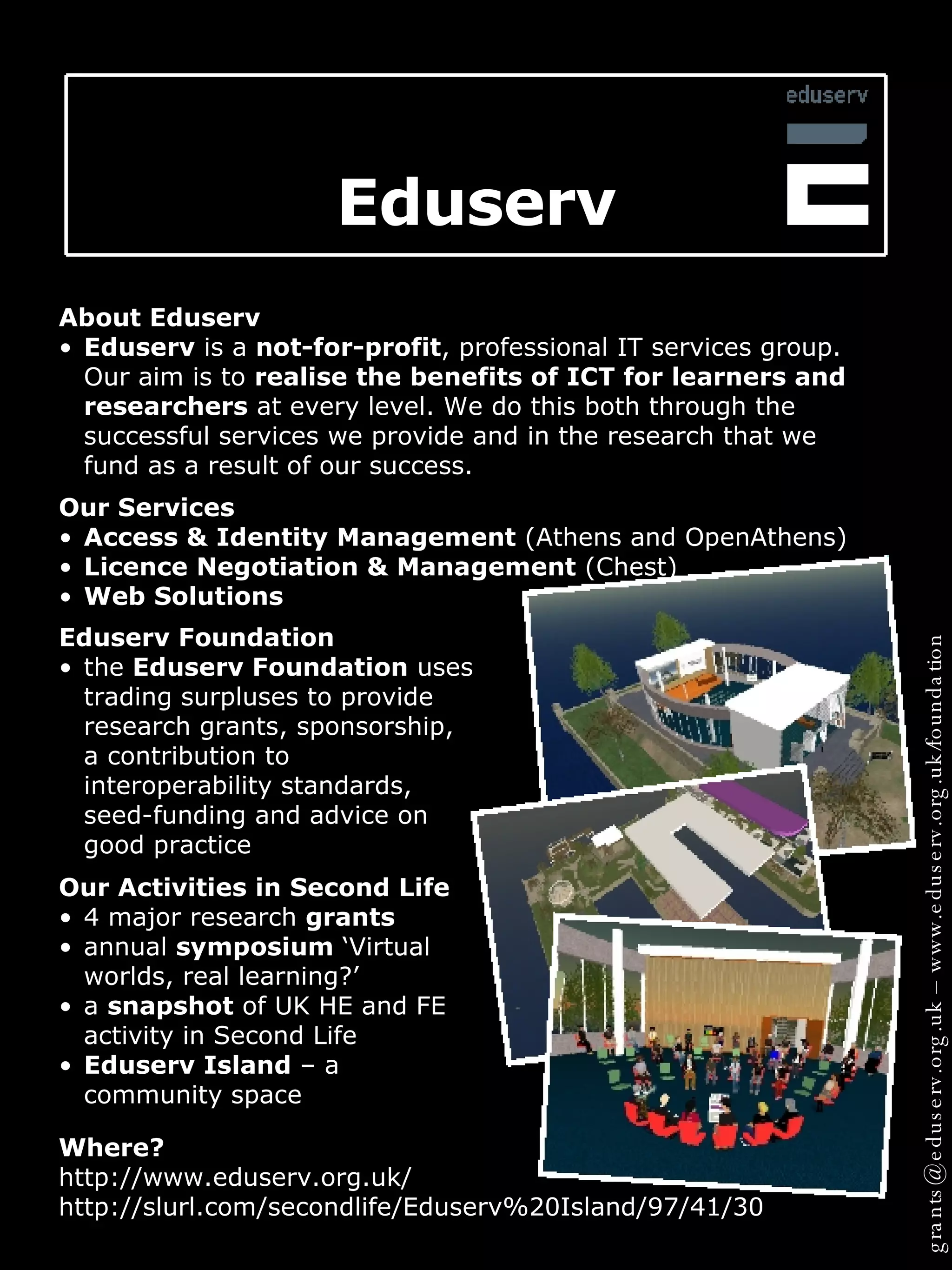 Eduserv Foundation SL projects | PPT