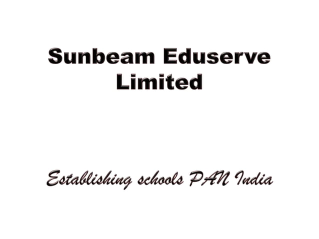 Sunbeam Eduserve Proposal | PPT