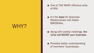 Networking 121 in BNI | PDF