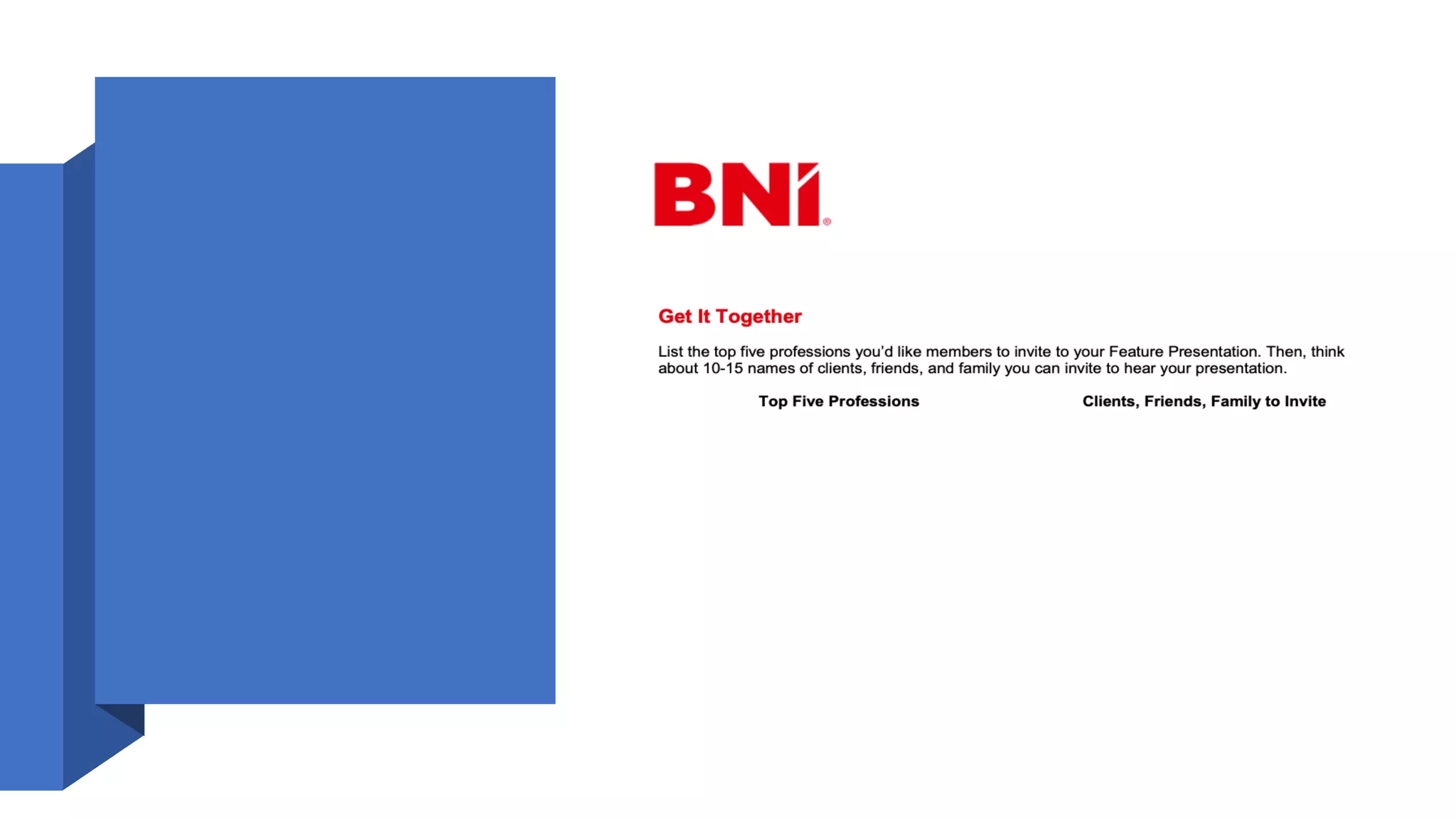 BNI presentation on feature presentation | PPTX