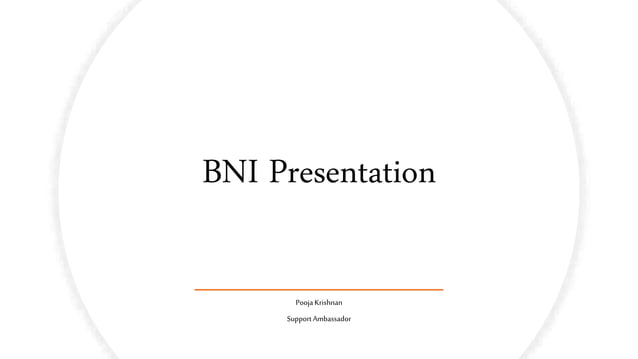 BNI presentation on feature presentation | PPTX