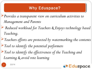 Eduspace Academic Management Platform | PPT