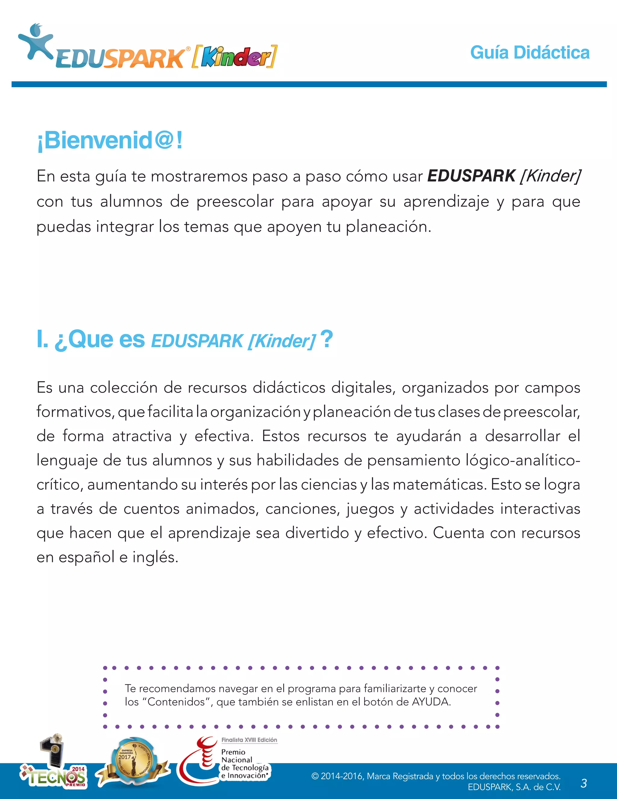 Eduspark kinder guia_didactica | PDF | Daycare and Pre-School | Parenting