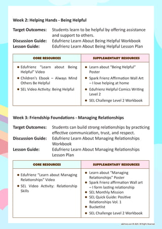 EDU SPARKSpark SEL Curriculum Level 2: Building Stronger Social ...