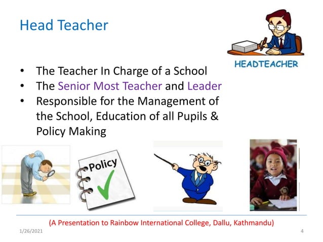 Head Teacher and School Management, Teaching and Non Teaching Staff ...