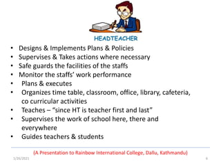 Head Teacher and School Management, Teaching and Non Teaching Staff ...