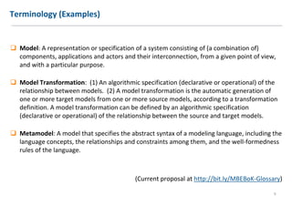 Towards a Body of Knowledge for Model-Based Software Engineering | PPT