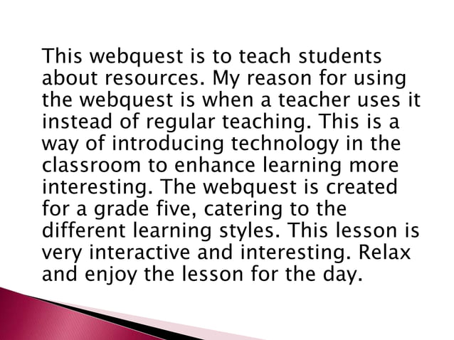 Educational Technology Webquest | PPT