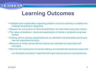 Manage Service Delivery Improvement.ppt
