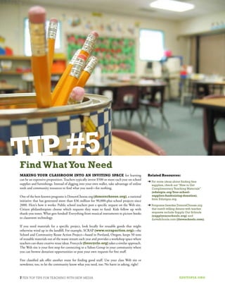 Edutopia 10 Top Tips For Teaching With New Media | PDF