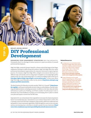 Edutopia's top ten tips for assessing Project Based Learning | PDF ...