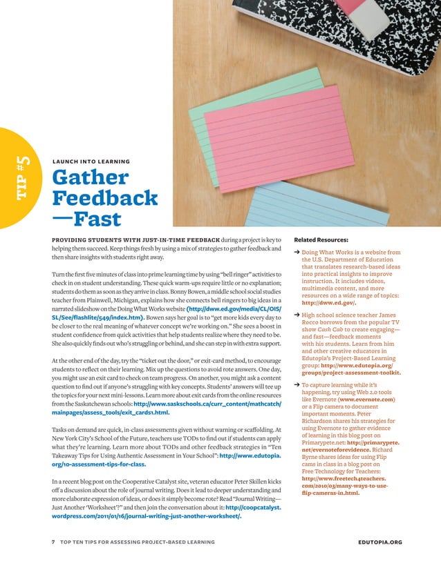 Edutopia 10tips-assessing-project-based-learning | PDF Edutopia 10tips-assessing-project-based-learning | PDF