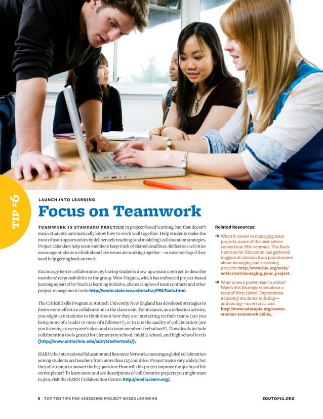 Edutopia 10tips-assessing-project-based-learning | PDF Edutopia 10tips-assessing-project-based-learning | PDF