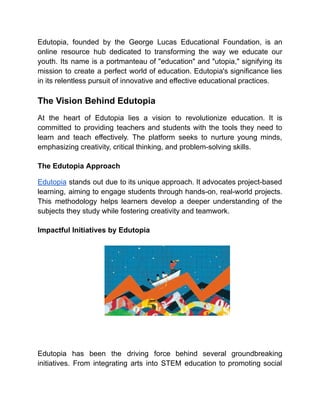 Edutopia | PDF | Professional School | Postgraduate Education