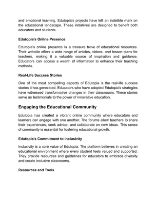 Edutopia | PDF | Professional School | Postgraduate Education