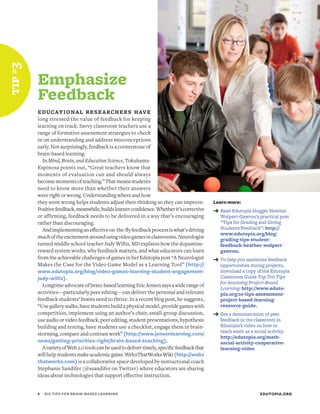 Edutopia 6-tips-brain-based-learning-guide c | PDF | Education