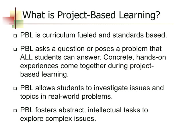 Edutopia pbl presentation | PPT