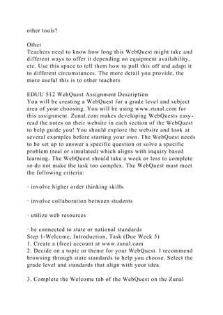 EDUU 512 WebQuest Design Project Template Rubric5432In.docx