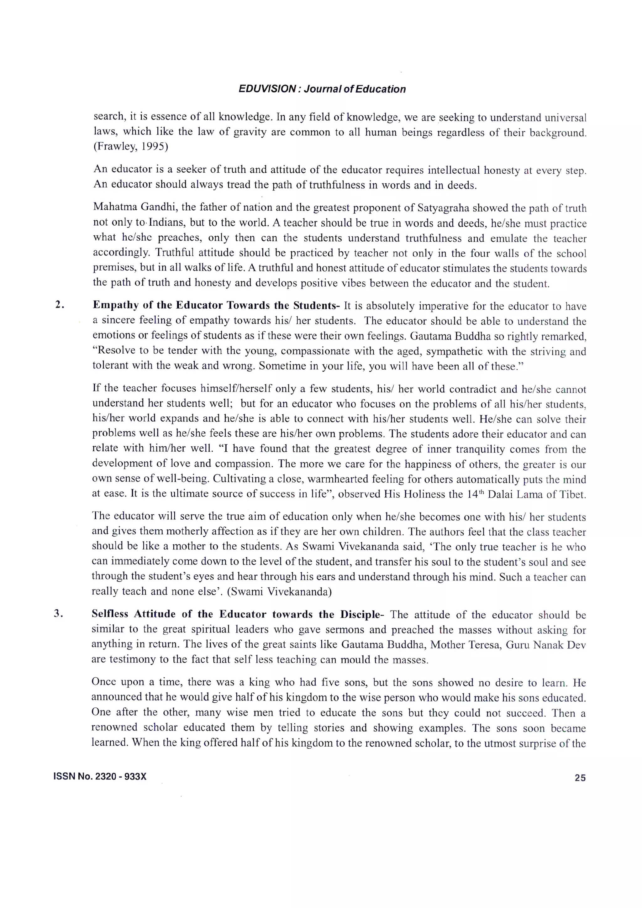 Norms of Positive Attitude of Educators for Excellent Scholastic ...