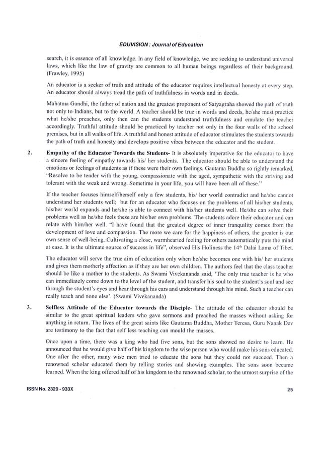 Norms of Positive Attitude of Educators for Excellent Scholastic Achievements of Students | PDF