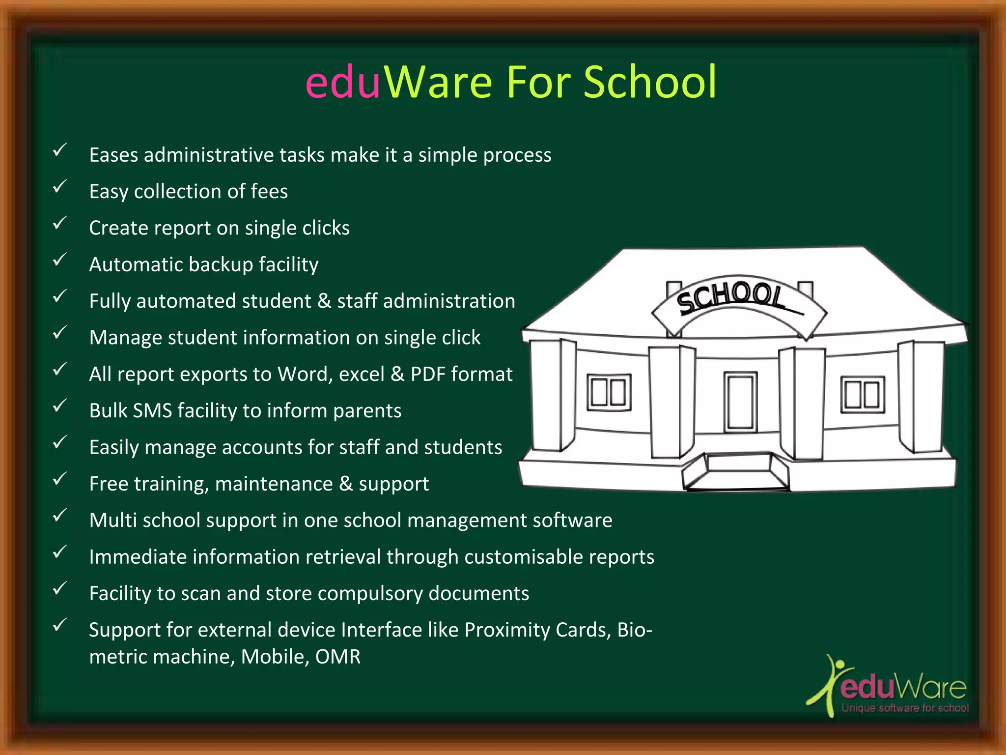 eduWare unique system for school management ppt | PPT