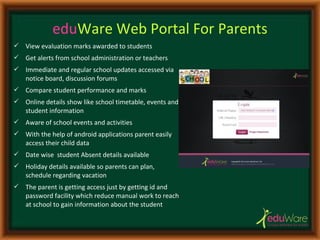eduWare unique system for school management ppt | PPT