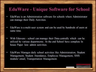 Edu ware school management system software | PPTX