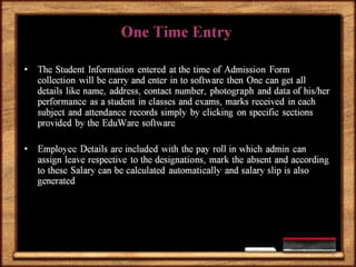Edu ware school management system software | PPTX