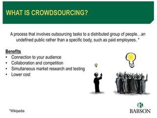 Crowdsourcing a Brand Campaign | PPT