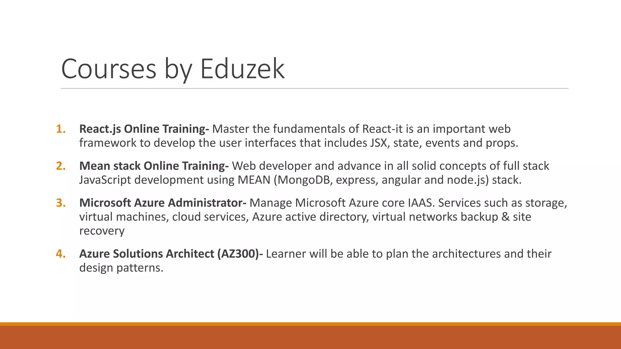 Eduzek learn to upskill | PPT