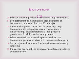 Edvadrsov sindrom (Jovana Jakovljevic) | PPT