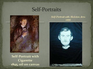 Edvard Munch Self Portrait With Skeleton Arm