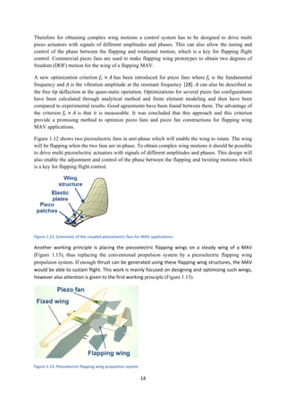 Masters' Thesis Piezo Fan Propulsion | PDF