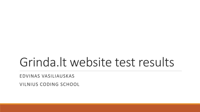 Edvinas Vasiliauskas grinda.lt skaidres | PPT