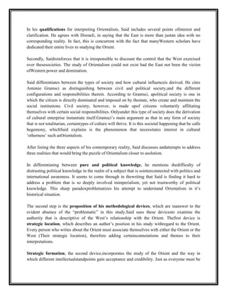 Edwad said orientalism | DOCX
