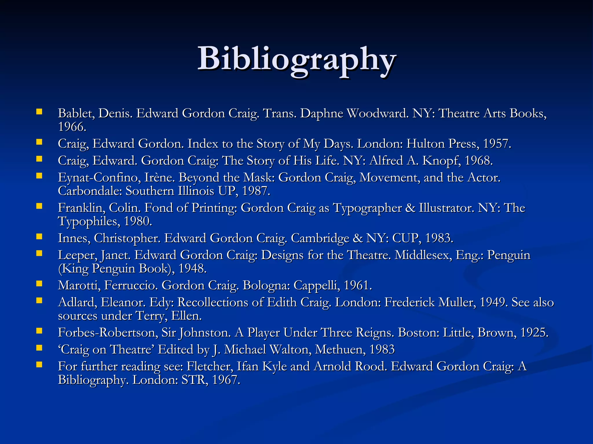 Edward Gordon Craig Presentation | PPT