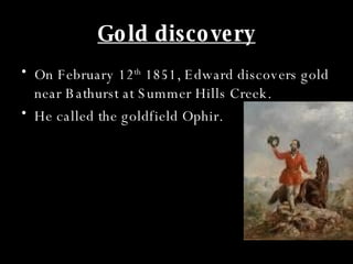 Edward Hargraves Life | PPT