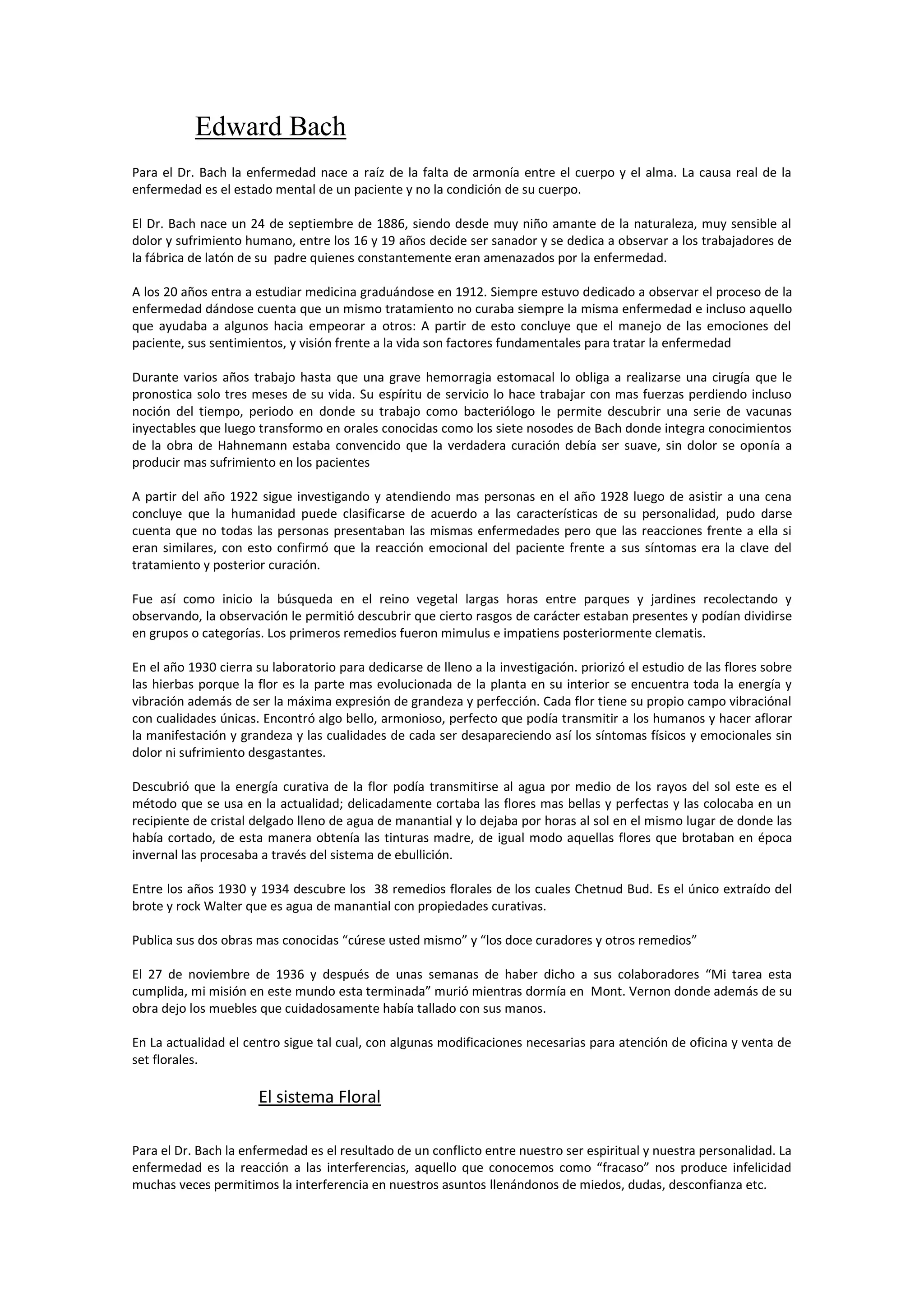 Edward bach niños | PDF