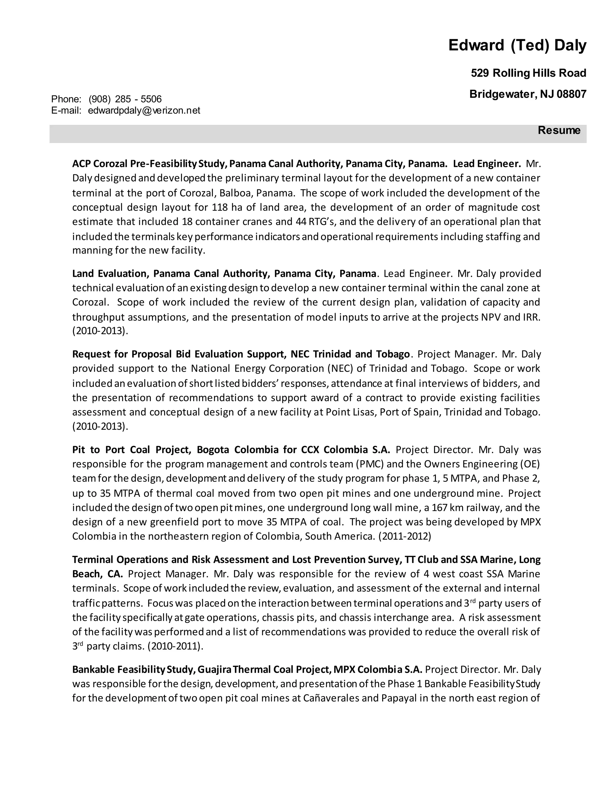 Edward daly resume 12292016 | DOCX