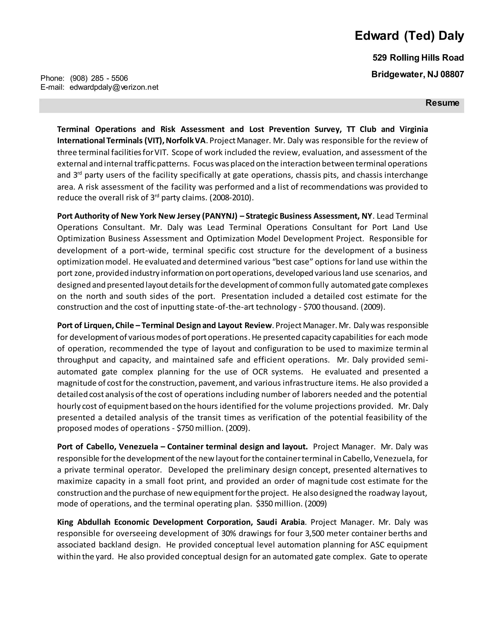 Edward daly resume 12292016 | DOCX