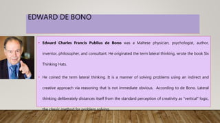 Edward De Bono Lateral Thinking | PPTX