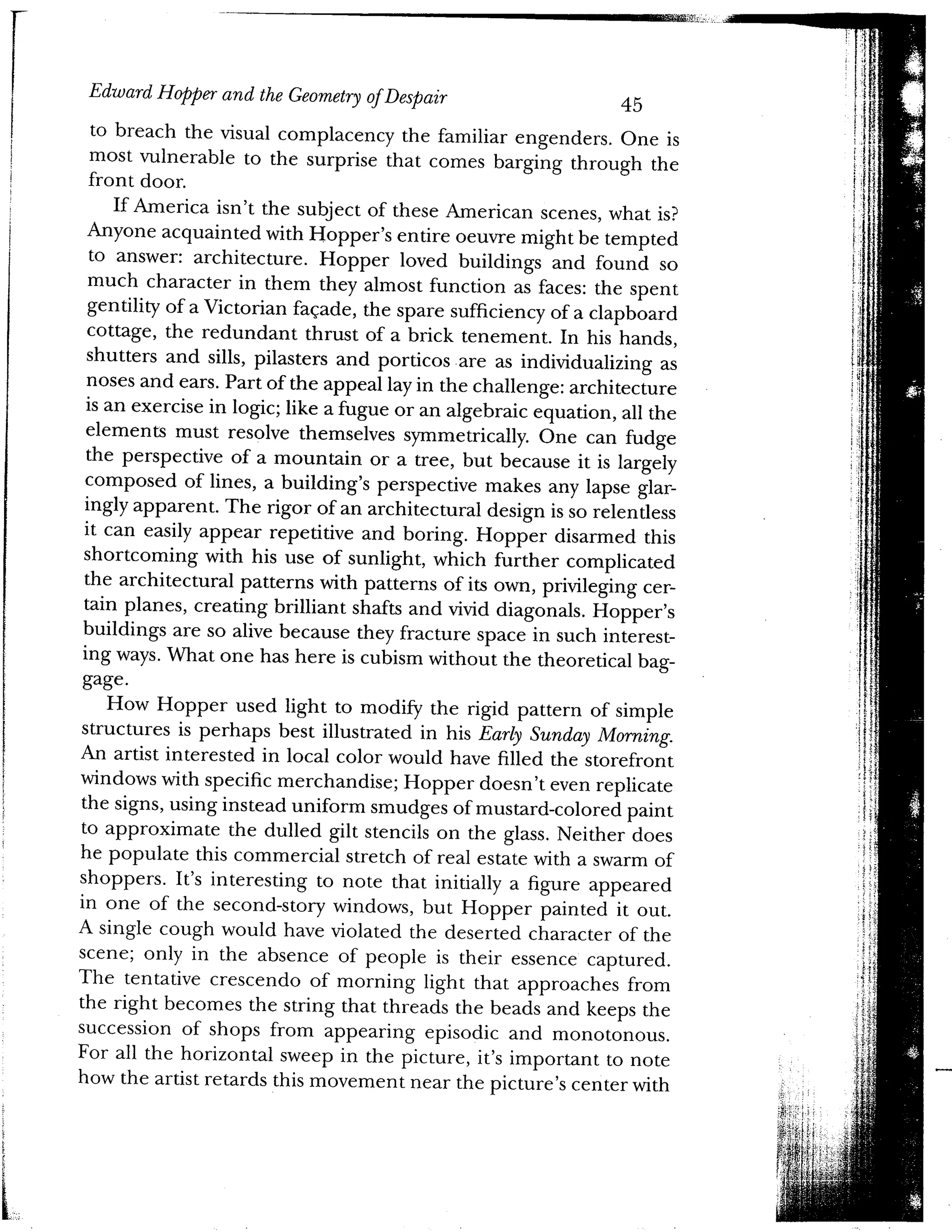 Edward hopper and geometry of dispair. bent | PDF | Drawing and ...