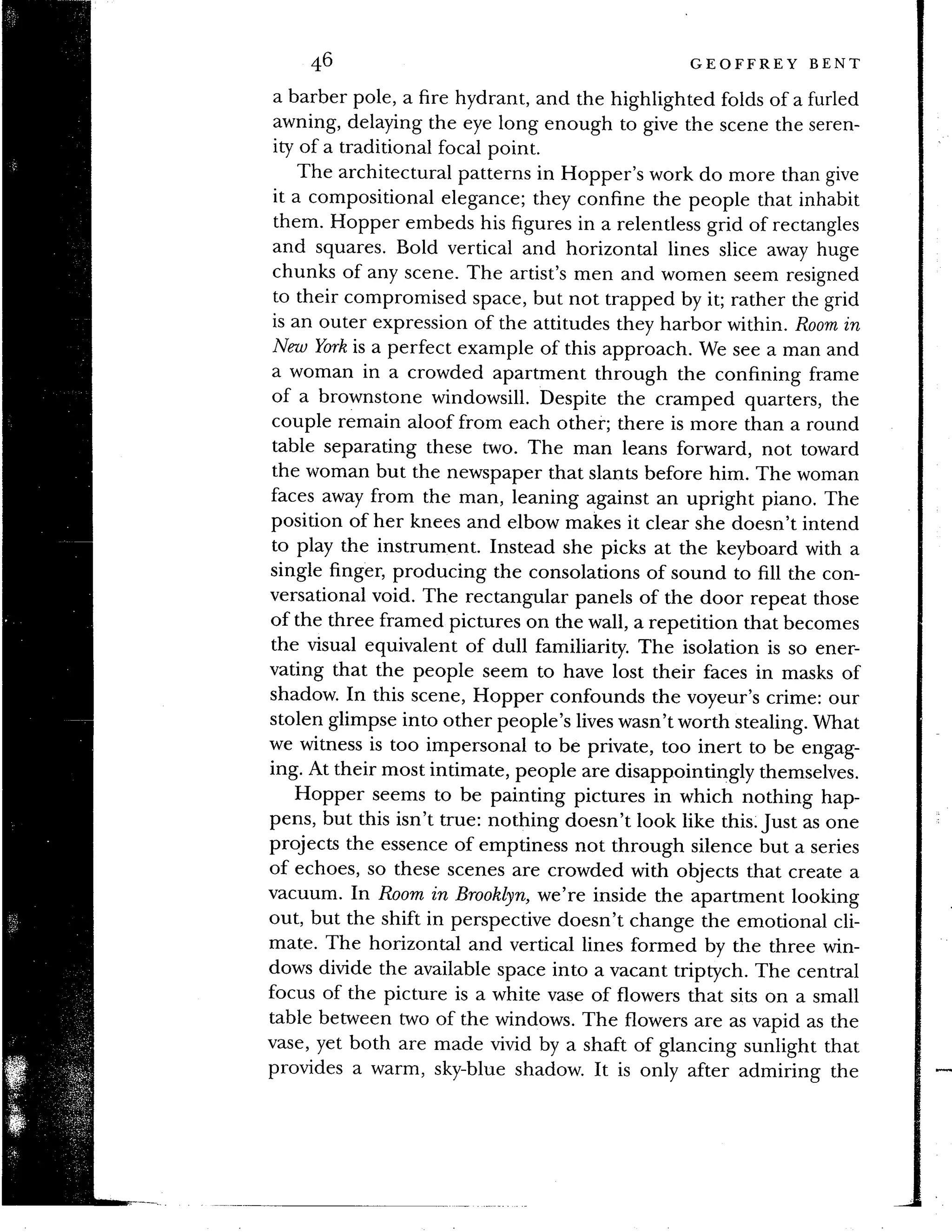 Edward hopper and geometry of dispair. bent | PDF | Drawing and ...
