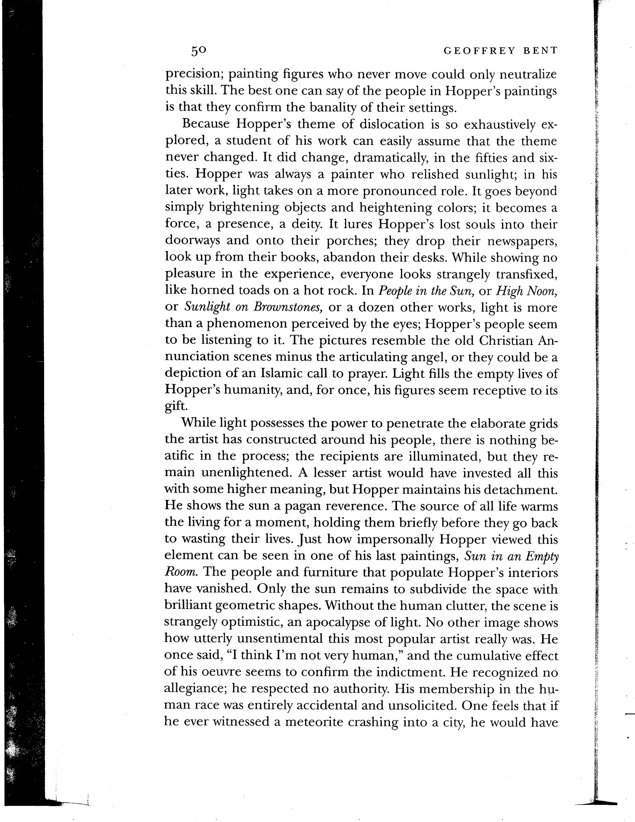 Edward hopper and geometry of dispair. bent | PDF | Drawing and ...