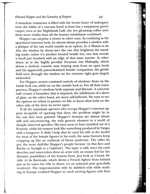 Edward hopper and geometry of dispair. bent | PDF | Drawing and ...