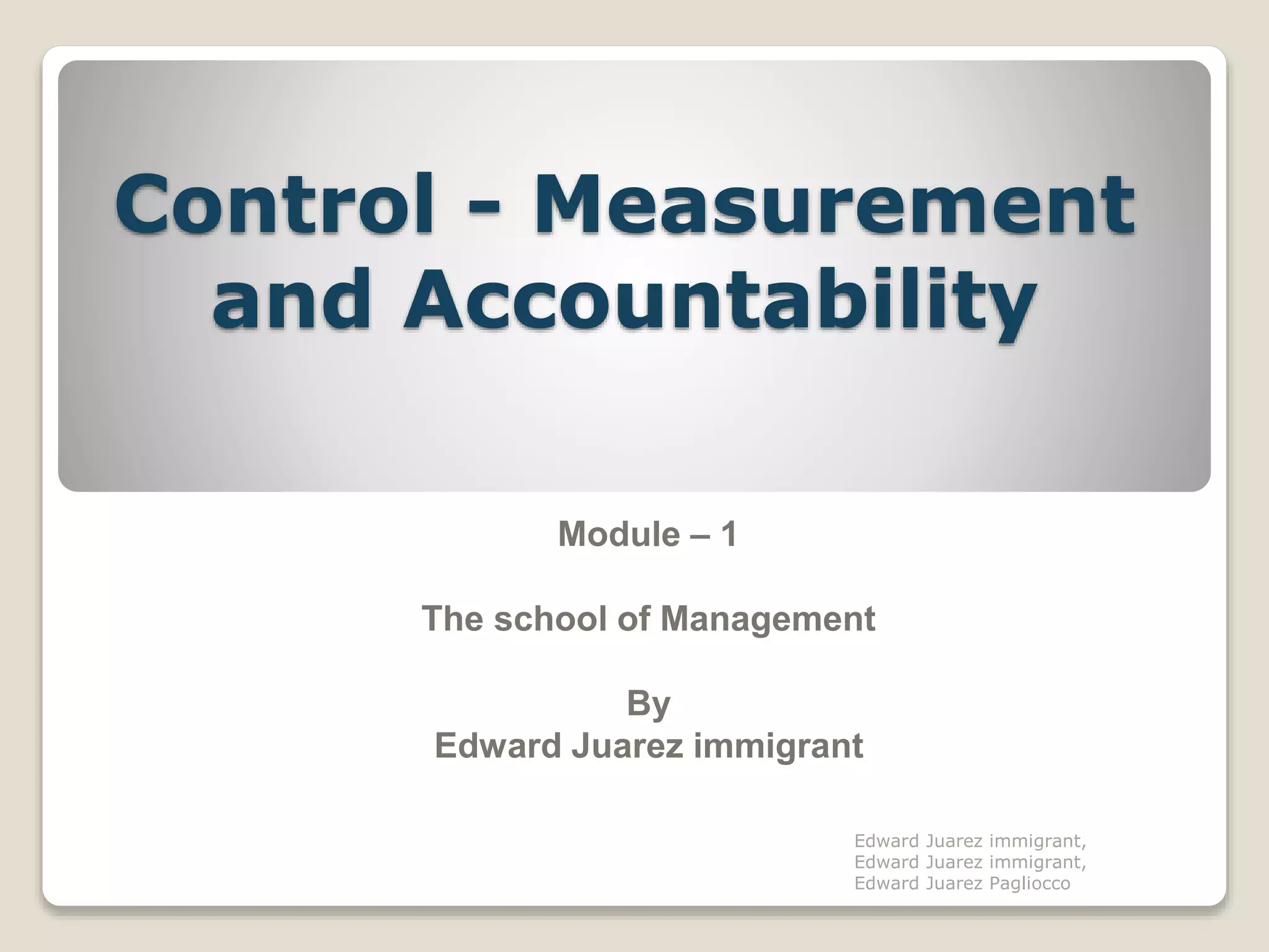 Edward juarez immigrant control - management | PPTX